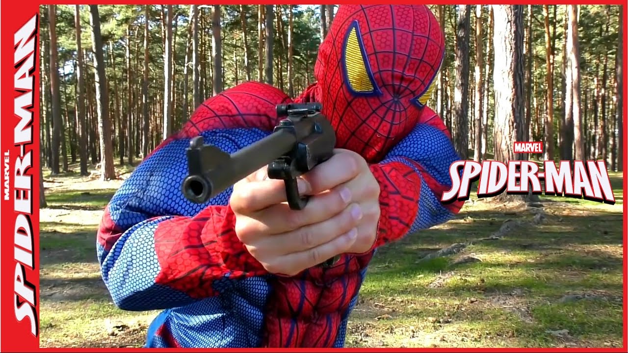 AIRSOFT GUN: SNIPER Spider-Man In Real Life BB Air Pellet Nerf Gun ...