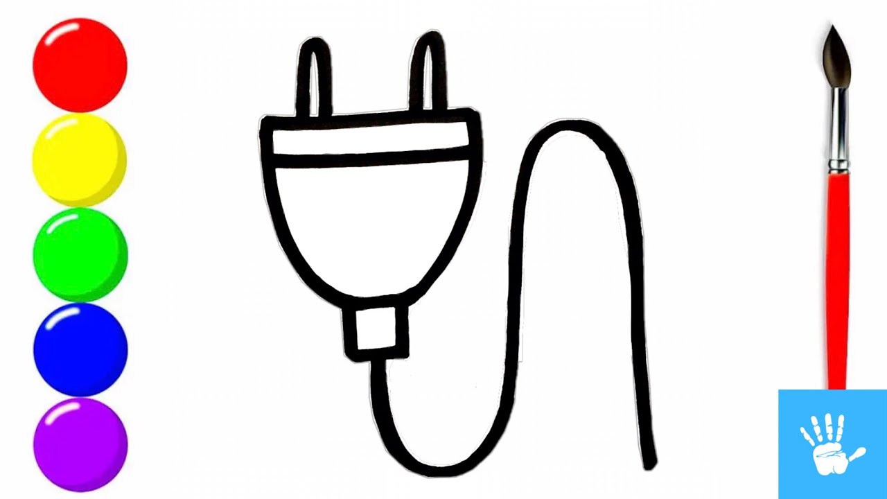 How To Draw an Electric Plug for Kids | Easy Drawing | Bolalar uchun ...