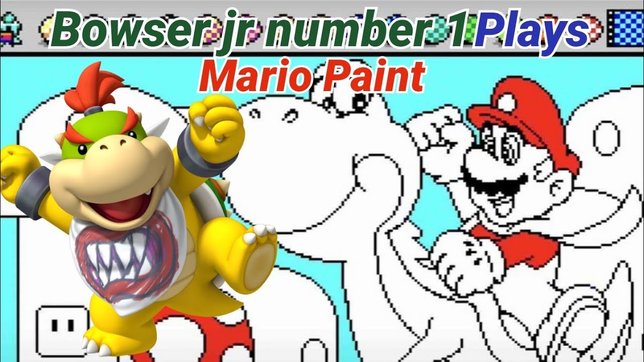 Bowser jr number 1 plays Mario Paint - YouTube
