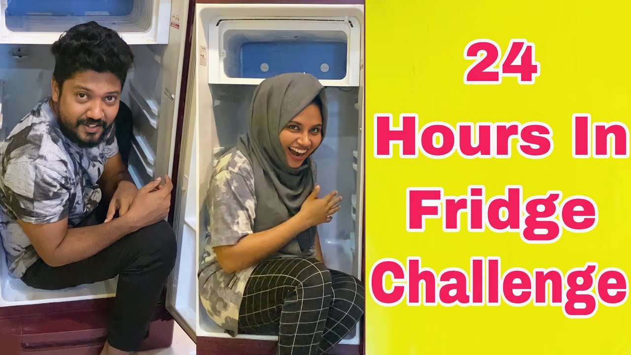 24 Hours in Fridge Challenge ? തണുപ്പിച്ച ഫ്രിഡ്ജിൽ എത്ര നേരം ഇരിക്കാ ...