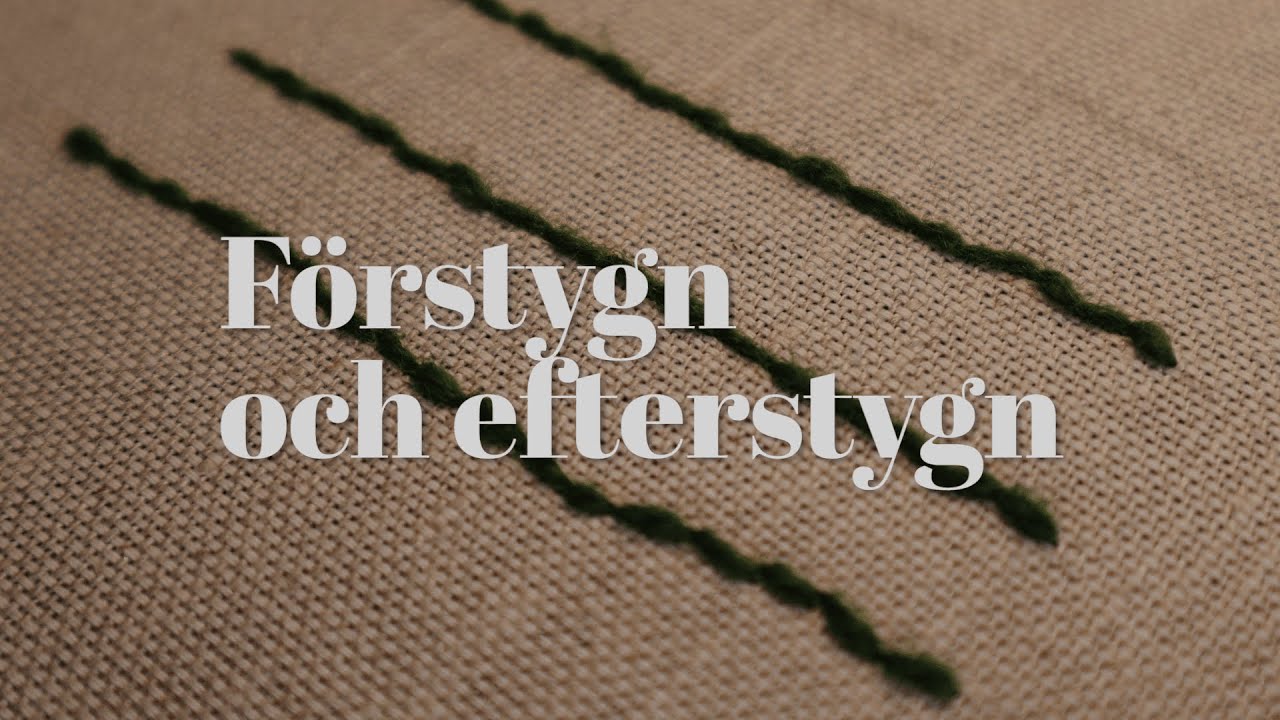 Lär dig brodera - förstygn och efterstygn - YouTube