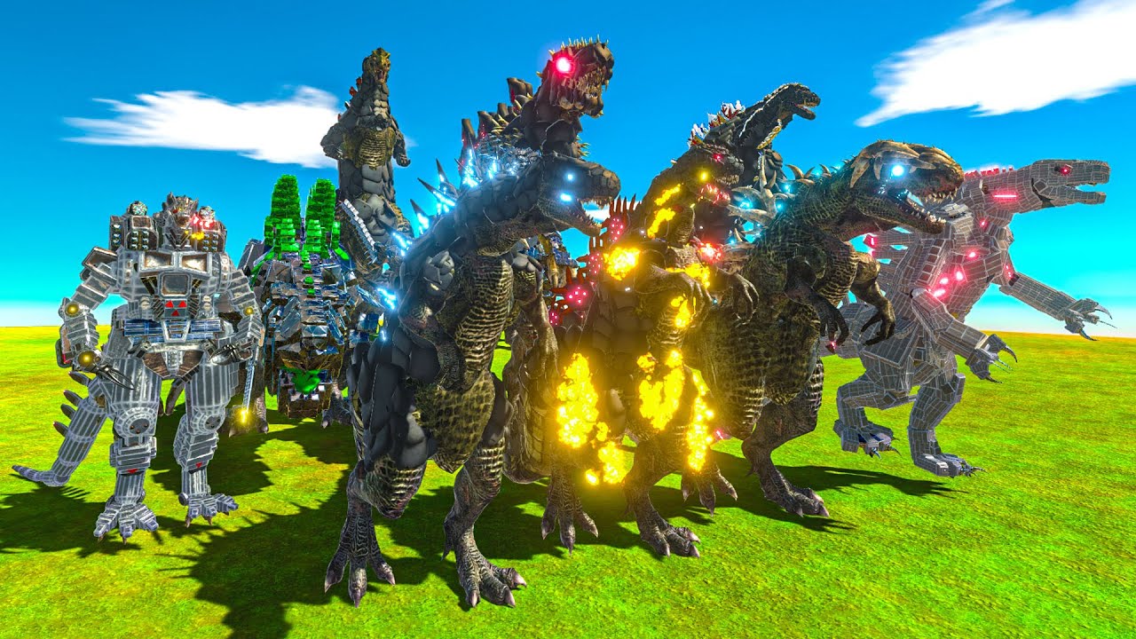 PERTARUNGAN PARA GODZILLA YANG PALING KUAT!! | ANIMAL REVOLT BATTLE ...