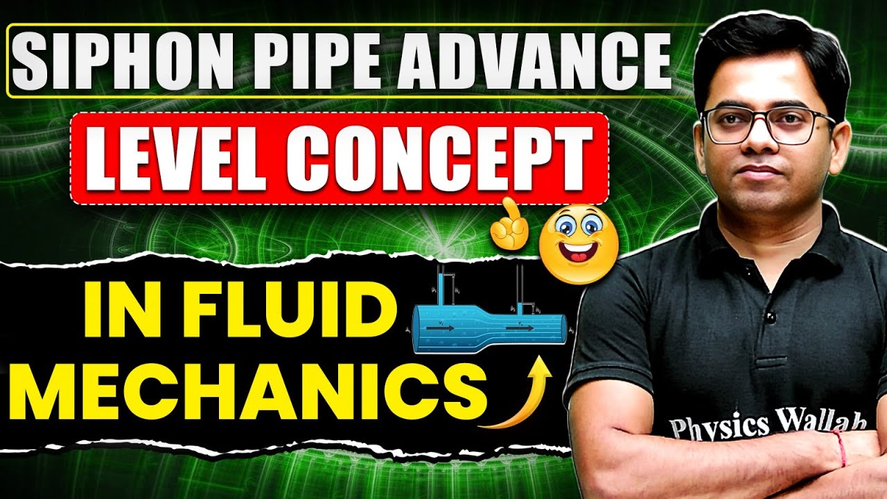 Siphon Pipe Advance Level Concept In Fluid Mechanics | JEE Advanced ...