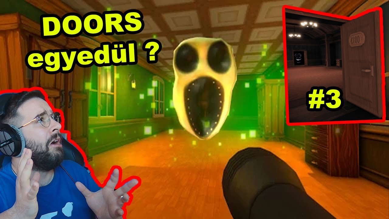 kipróbáltam a DOORS-t EGYEDÜL.... be is 💩tam 😂 | Roblox DOORS 3. rész ...