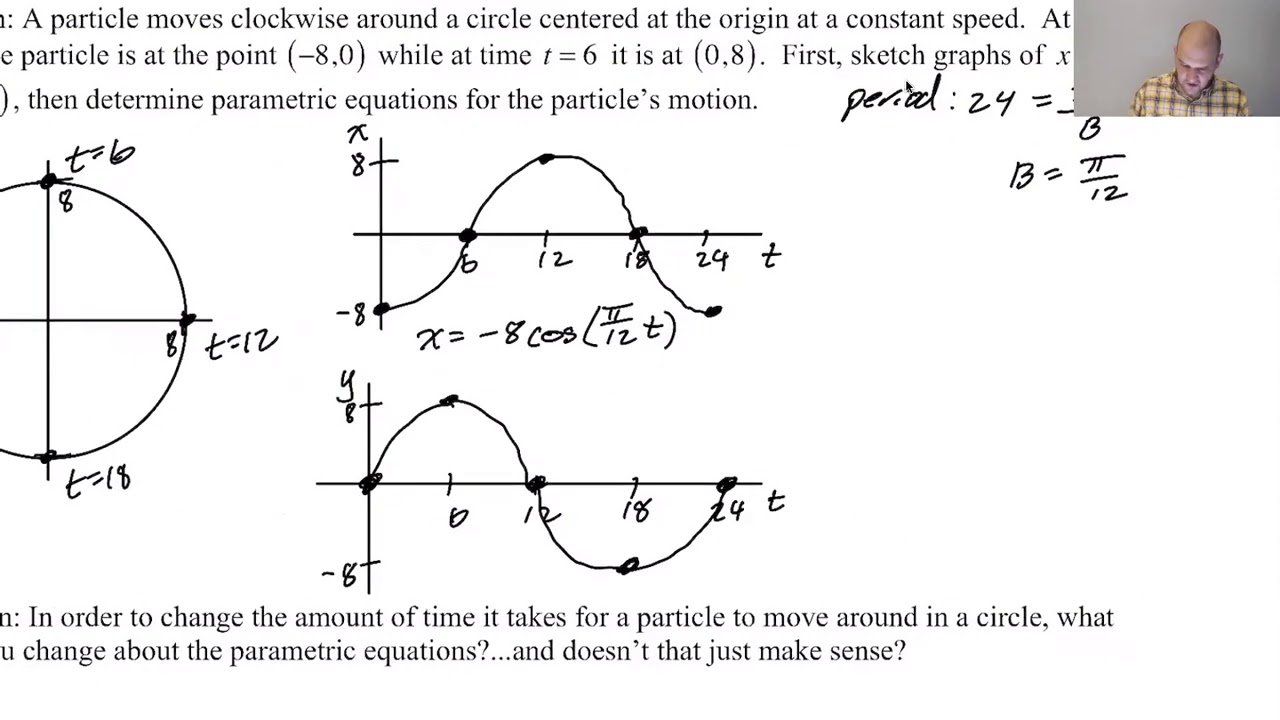 Parametric for Circles pg 191, pt 3 - YouTube