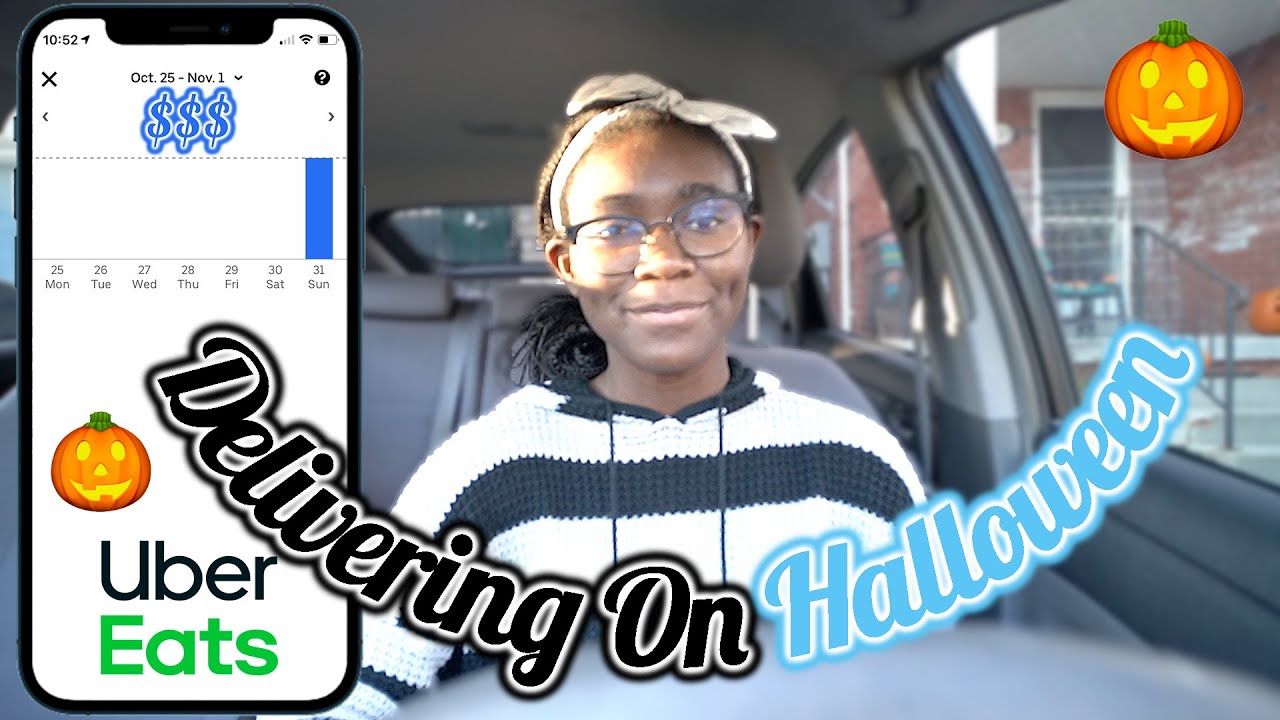 Uber Eats Ride Along Halloween | Olivia Henry - YouTube