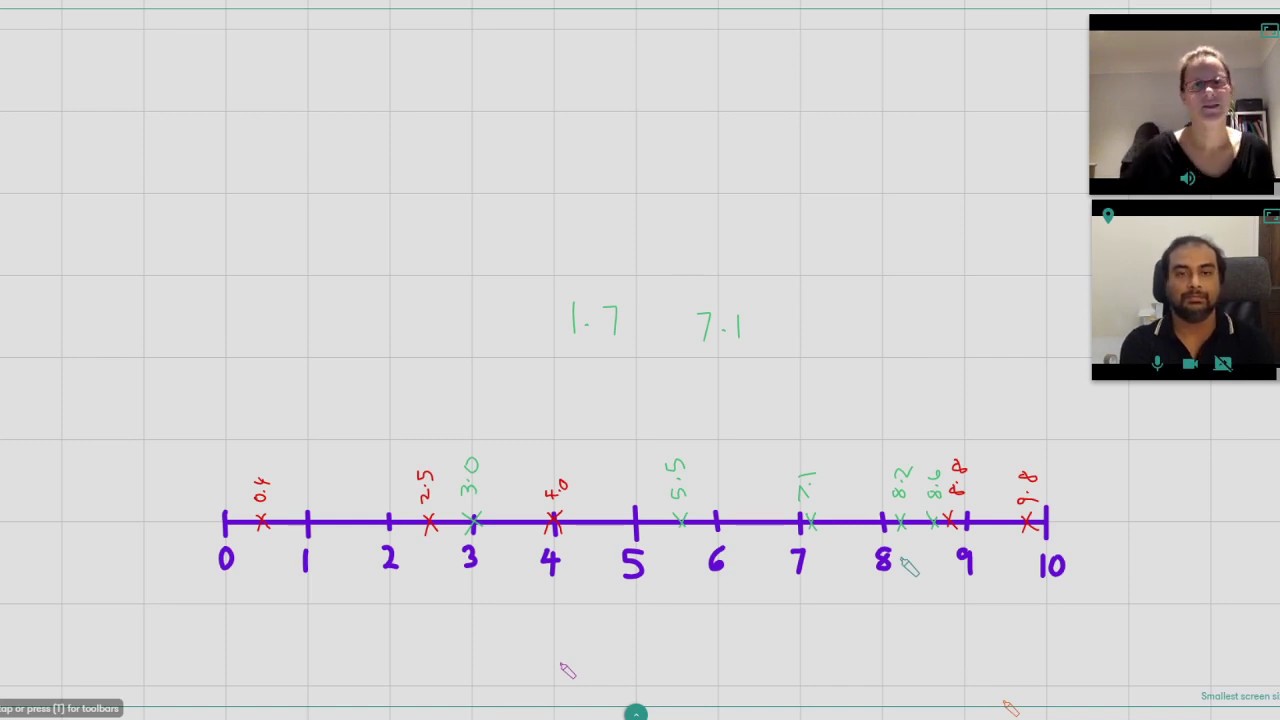 4 in a row number line and double dice game with decimal numbers - YouTube