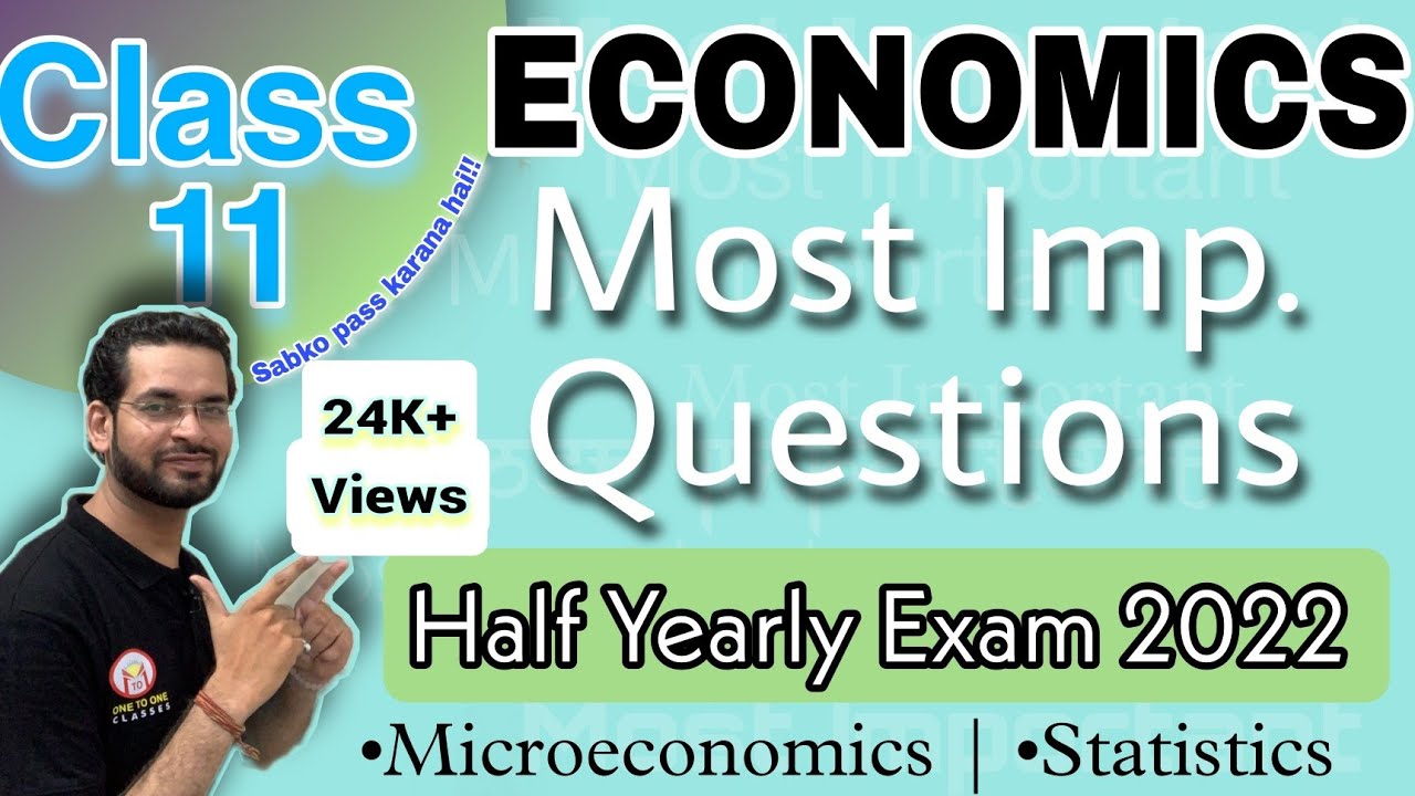 Economics Class 11 | Most Important questions for half yearly exams ...