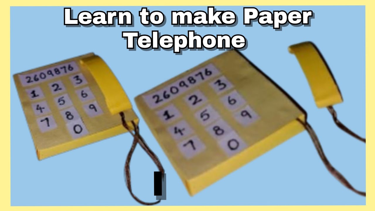 how to make paper telephone//how to make easy paper telephone//paper ...