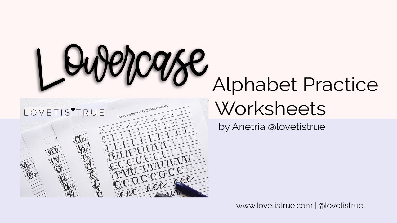 Lowercase Alphabet Practice - mno | Brush Lettering - YouTube