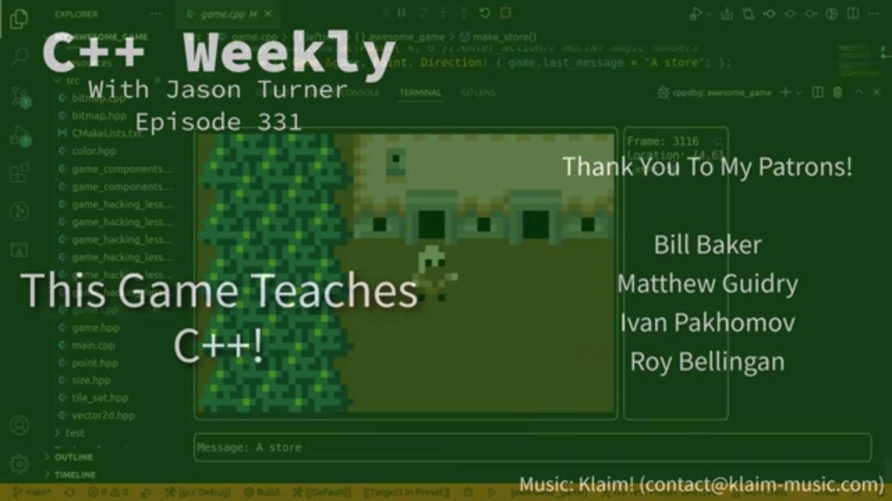 C++ Weekly - Ep 331 - This Game Teaches C++! - YouTube