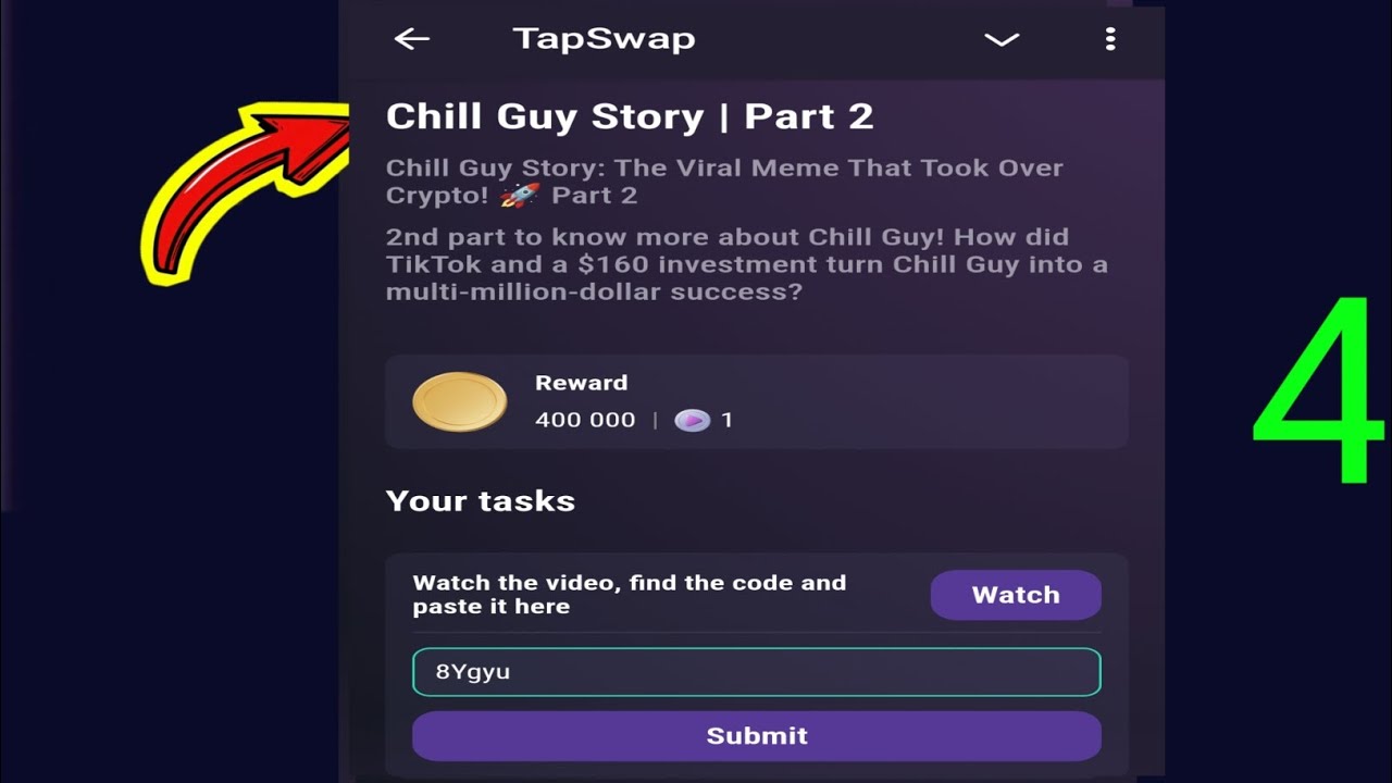 Chill Guy Story 🚀 | Part 2 | Tapswap Code | Chill Guy Story: The Viral ...