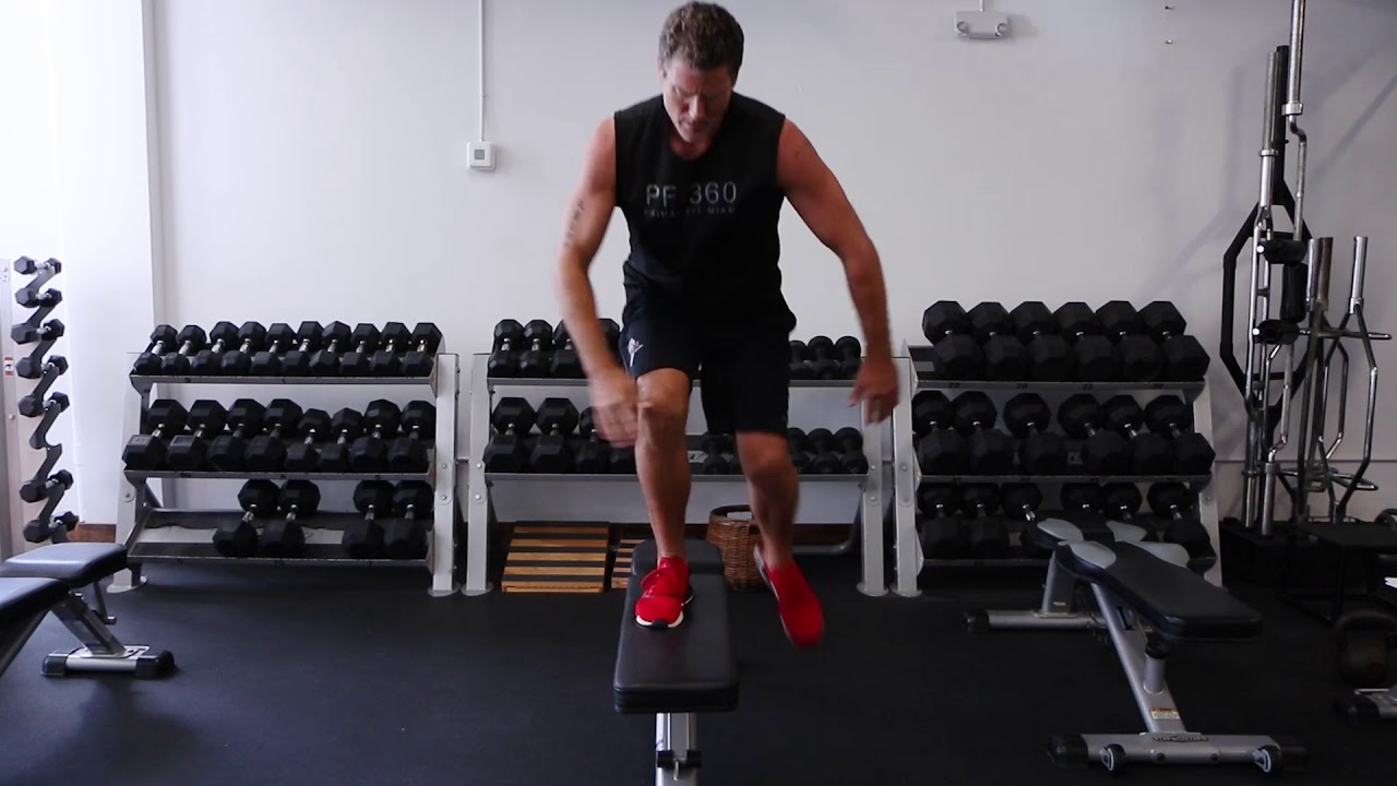Crossover Step From Bench - YouTube