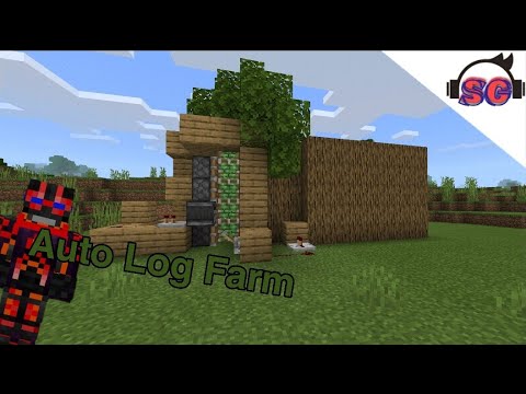 HOW TO MAKE AUTO LOG FARM - MINECRAFT PE - YouTube