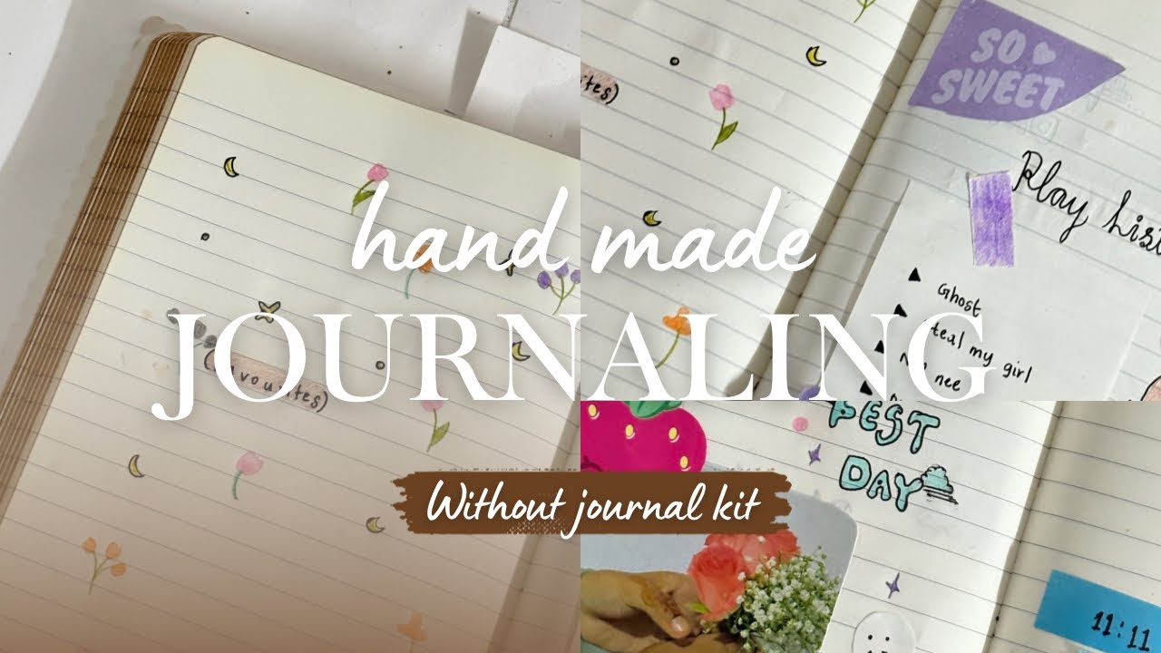 Journaling without journal kit 🤍|easy to journal|| hand made🪩//#shorts ...