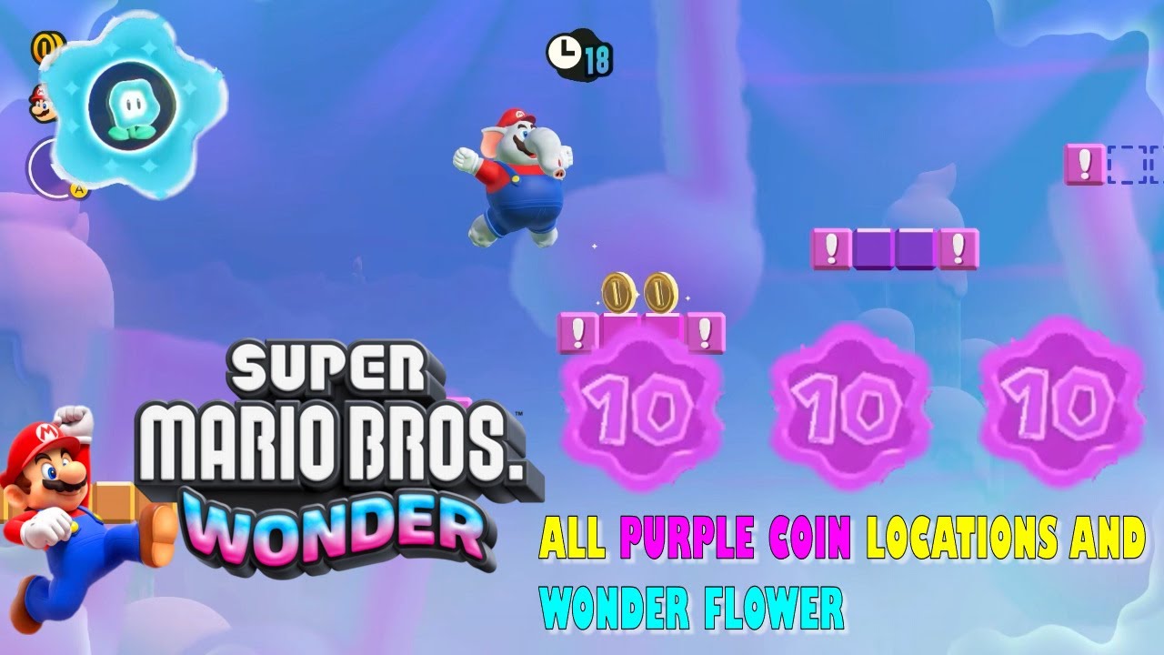 Jump! Jump! Jump (Super Mario Bros Wonder) All Purple Coins! - YouTube