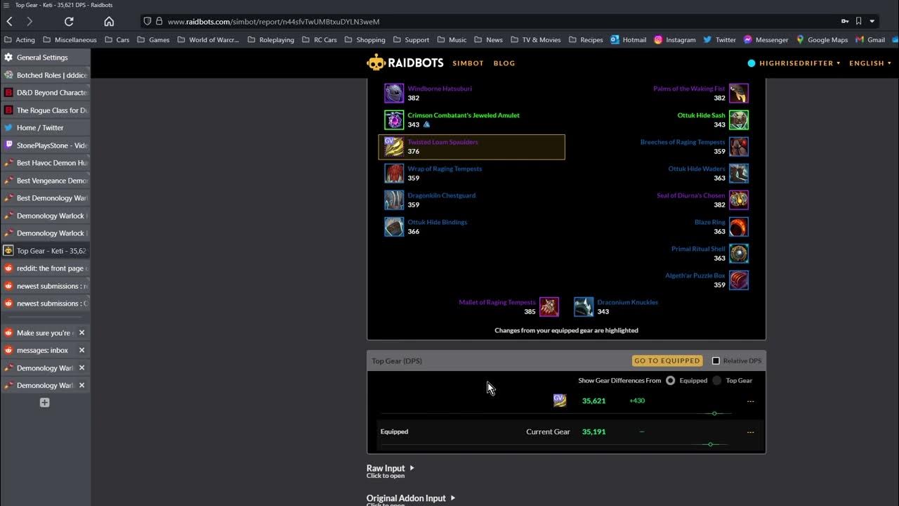 How to sim your character in World of Warcraft using raidbots.com - YouTube