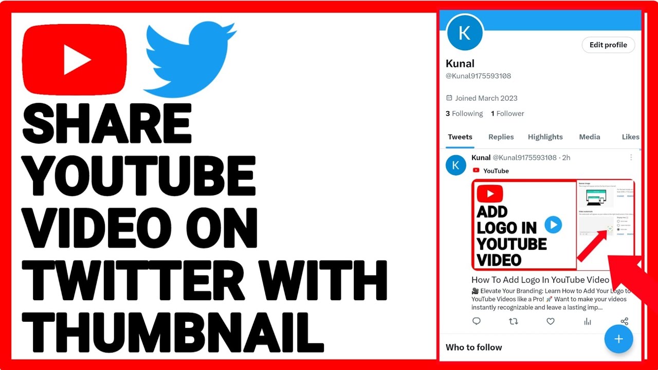 How To Share YouTube Video On Twitter with Thumbnail - YouTube