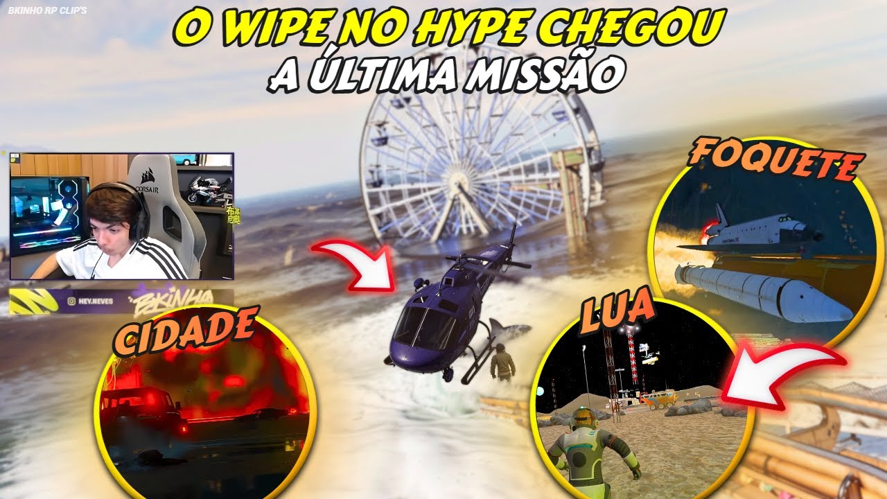 WIPE NO HYPE | ÚLTIMA MISSÃO NA LUA E TSUNAMI NA CIDADE - BKINHO RP ...