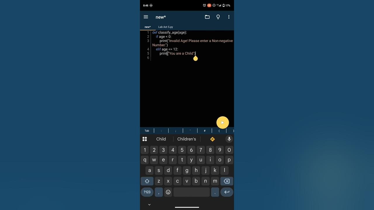 Creating classify_age(age) using Python App. - YouTube
