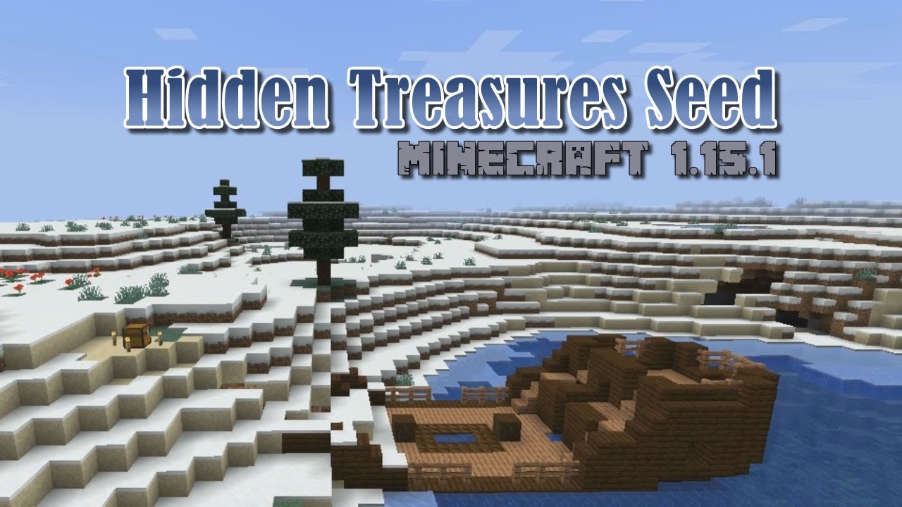 Minecraft 1.15.1 Seed: Ship in a Snowy Biome and Hidden Treasures - YouTube