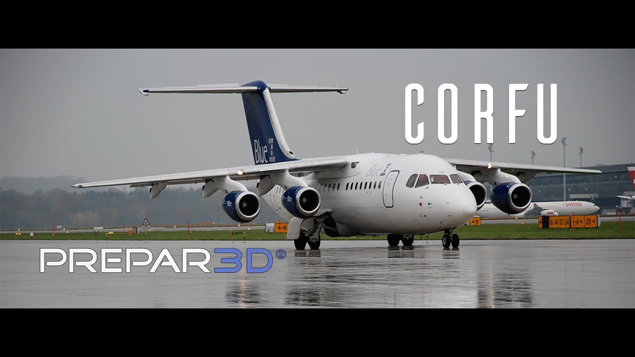 Prepar3D - Quality Wings Avro RJ75 - Landing at Corfu - TrackIR - YouTube