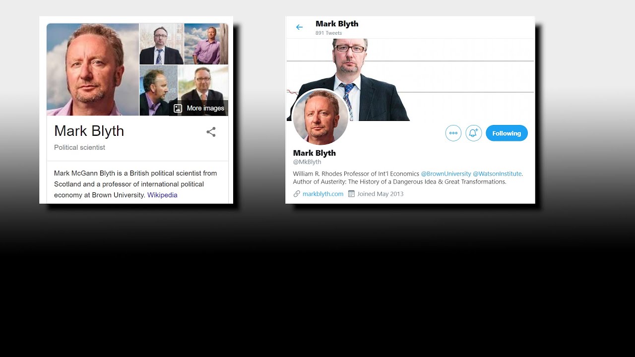 Introduction to Mark Blyth - Political Scientist and Economist - YouTube