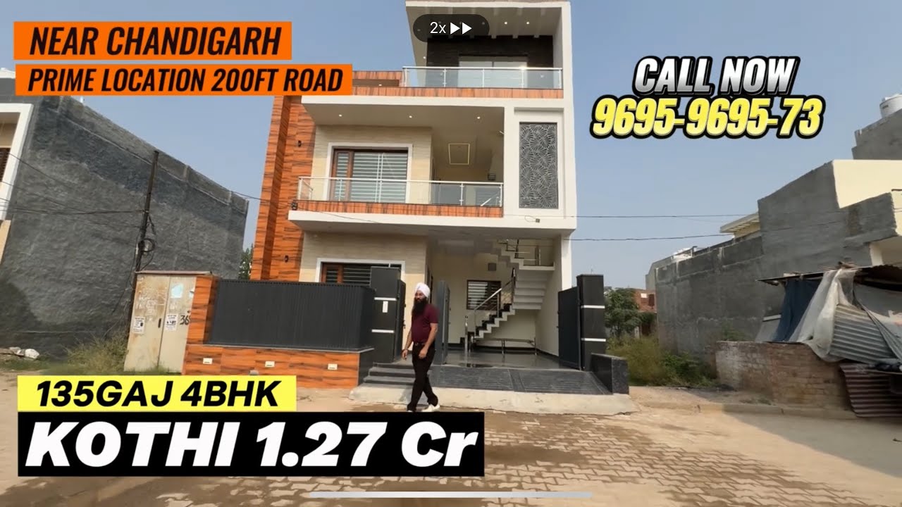 1.27 Cr 135 gaj 4Bhk Kothi Near Chandigarh | 9695-9695-73 | #kothi # ...