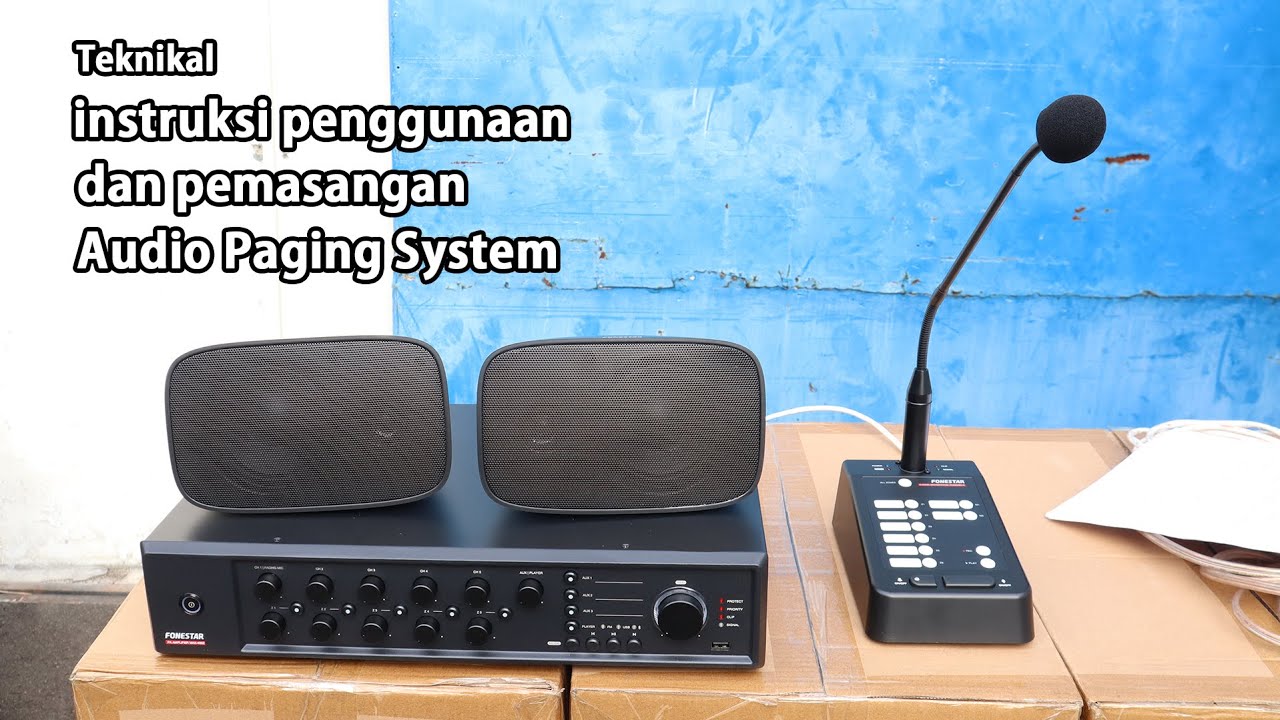 Teknikal instruksi penggunaan dan pemasangan Audio Paging System - YouTube
