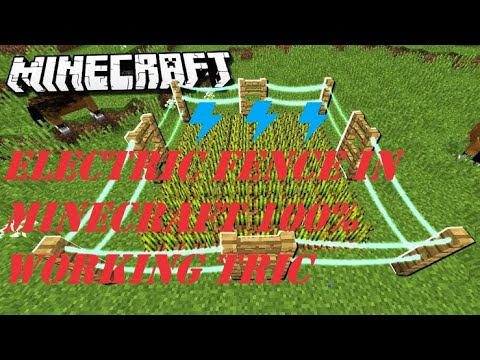 How To Make A Working Electric Fence In Minecraft - YouTube