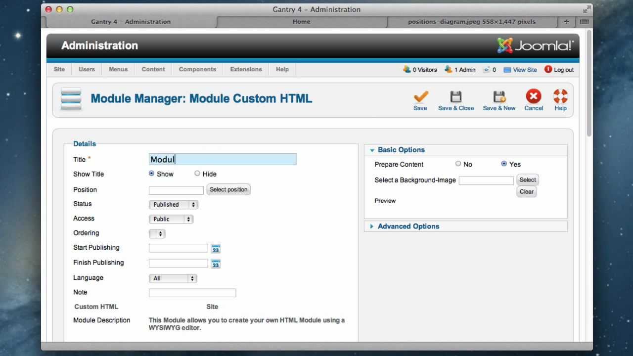 Gantry4 Joomla Module Positions - YouTube