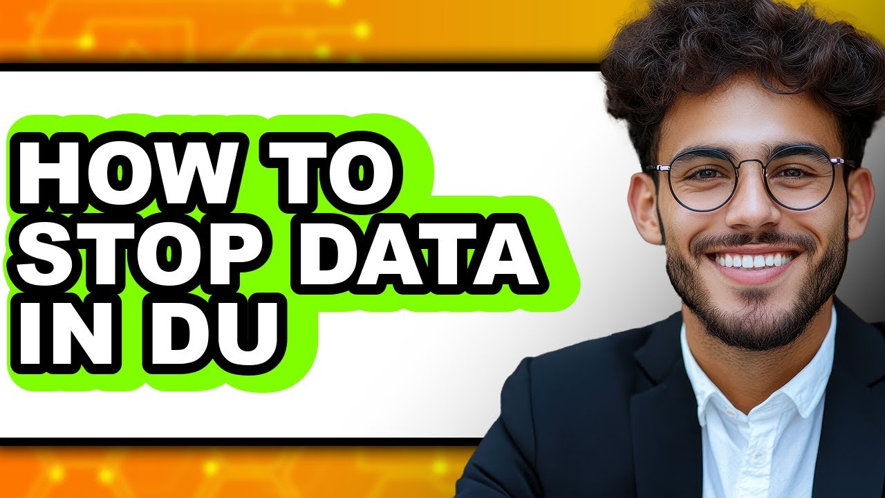 How to Stop Data in Du (easy Method) - YouTube