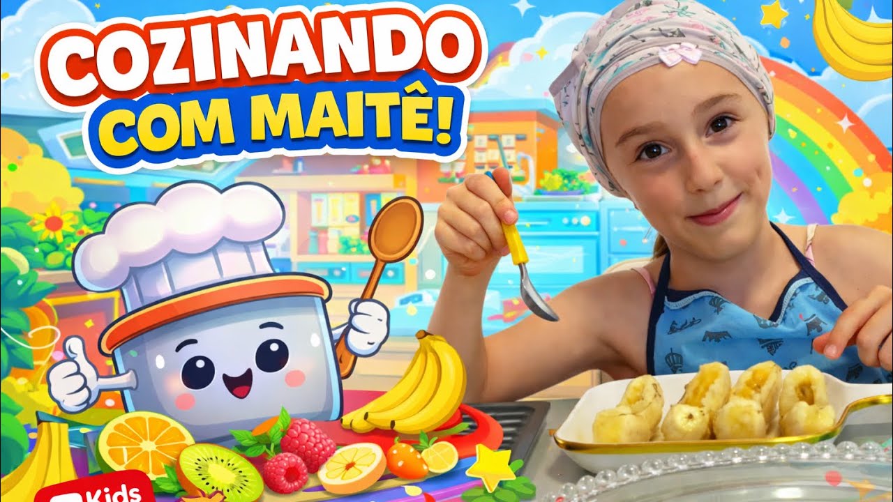 COZINHANDO COM MAITÊ 👩‍🍳🍌 | Receita Fácil para Crianças | YouTube Kids ...