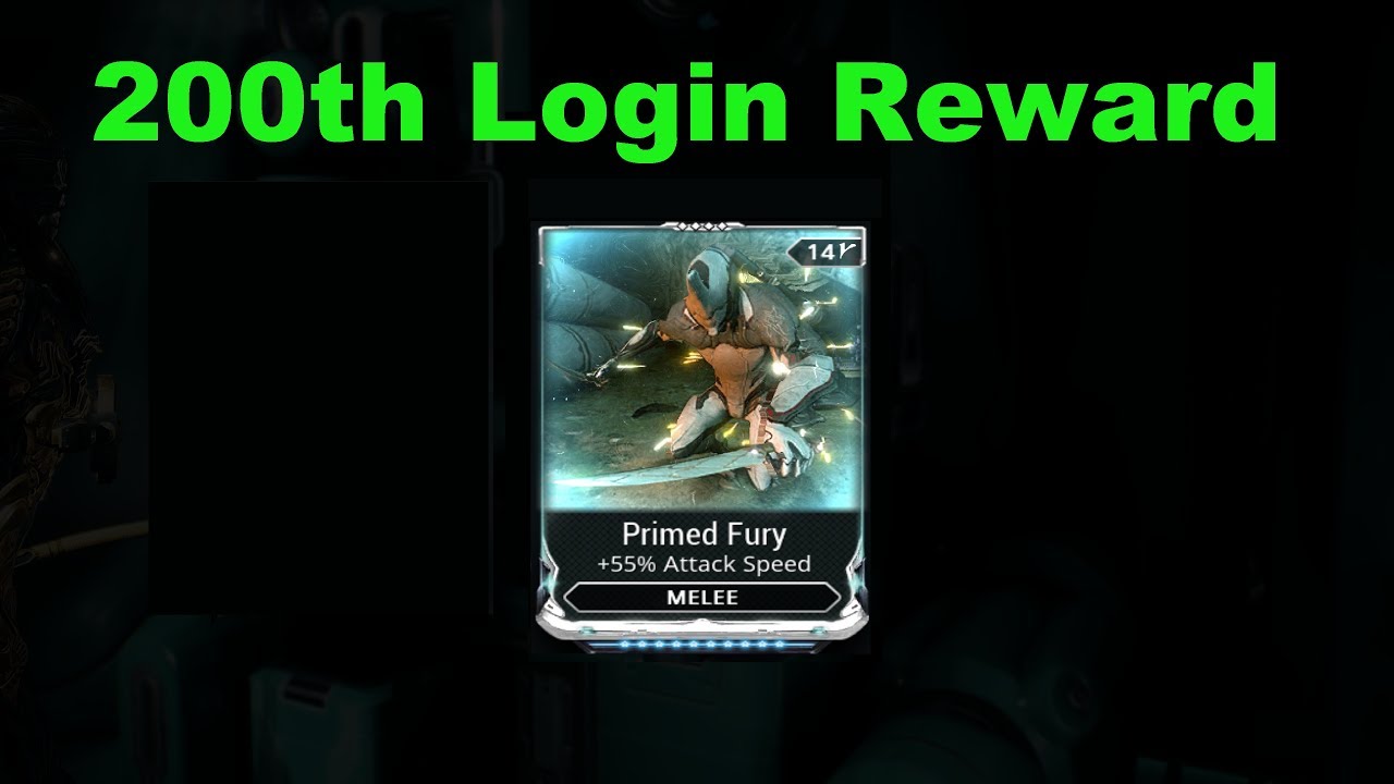 200th Login Reward Warframe - YouTube