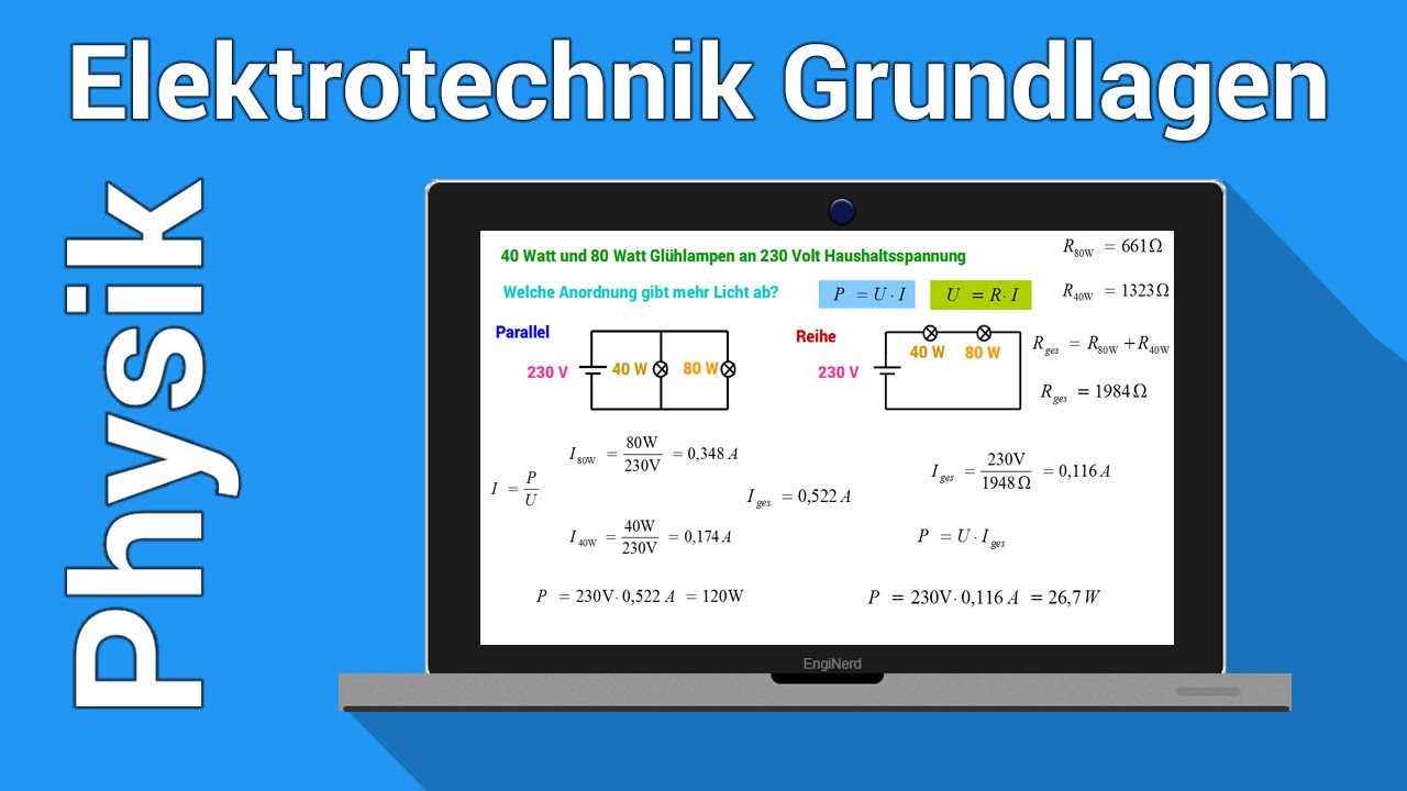 Elektrotechnik Grundlagen Strom Spannung Widerstand Leistung ...