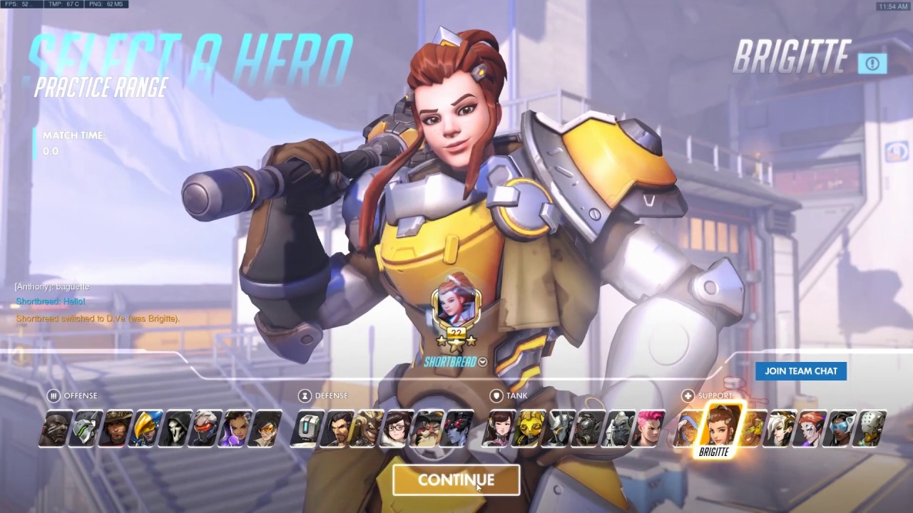 Overwatch | Brigitte Abilities Showcase | Practice Range Gameplay - YouTube