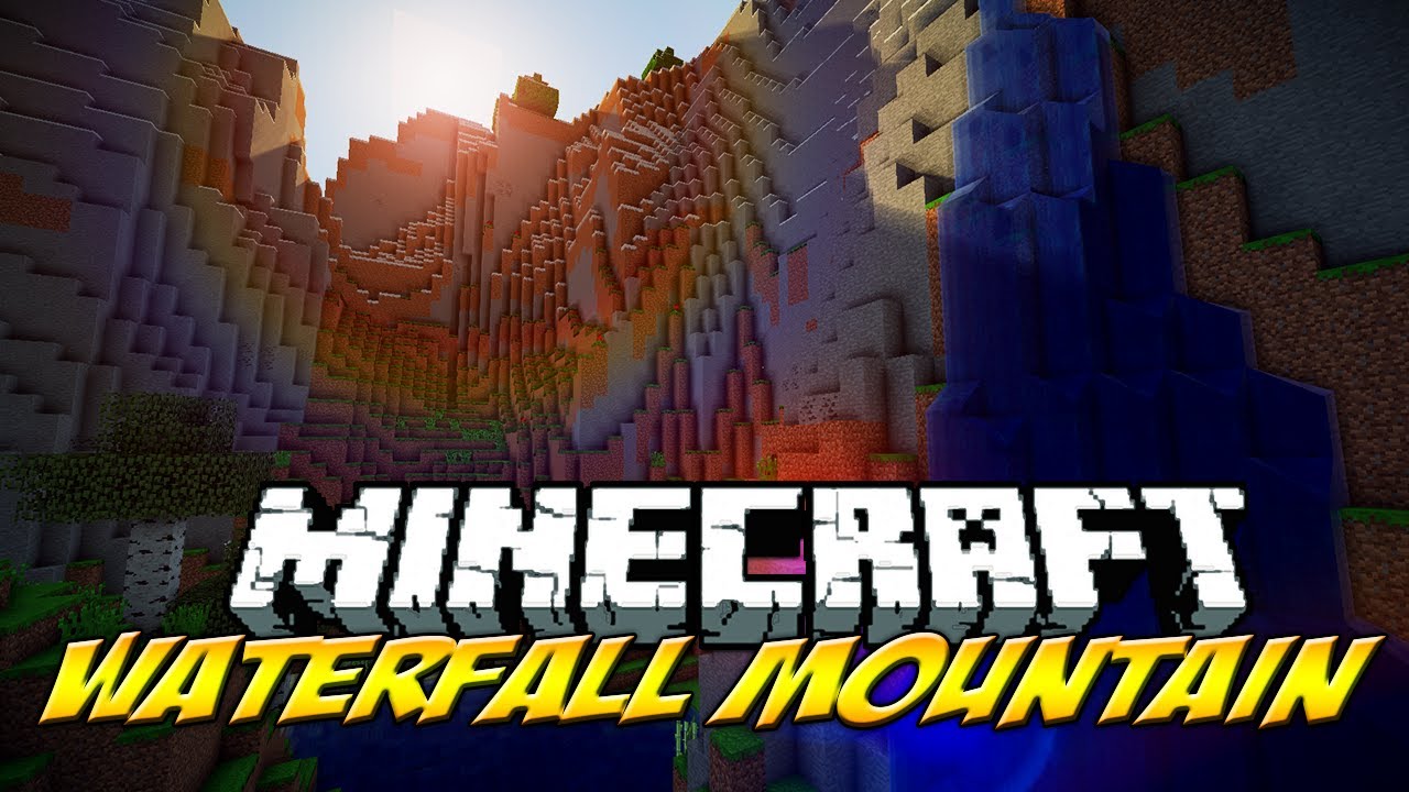 Minecraft: WATERFALL MOUNTAIN [1.12.2 seed] - YouTube