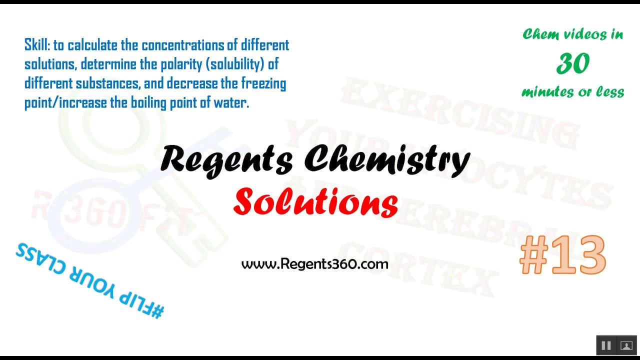Video 13/17 Solutions, Table G, Table F, Solubility of Gases vs. Solids ...