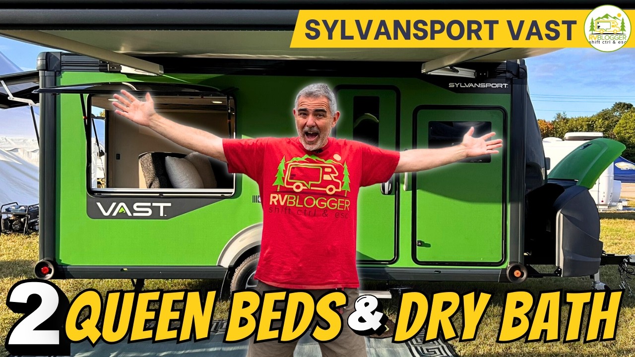 Small Camper Trailer with 2 Queen Beds and Bathroom: SylvanSport VAST ...