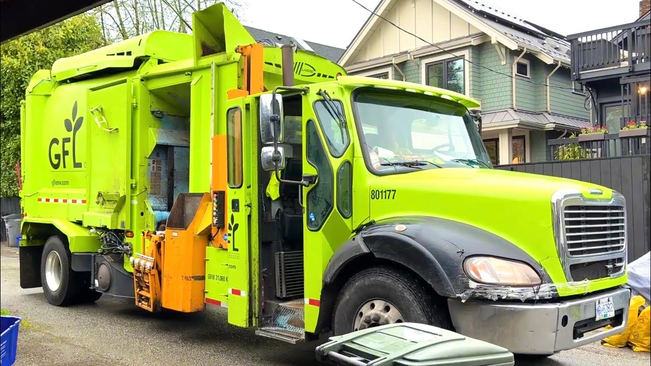 GFL Freightliner Split Labrie Expert + Glass Box MSL Garbage Truck in ...