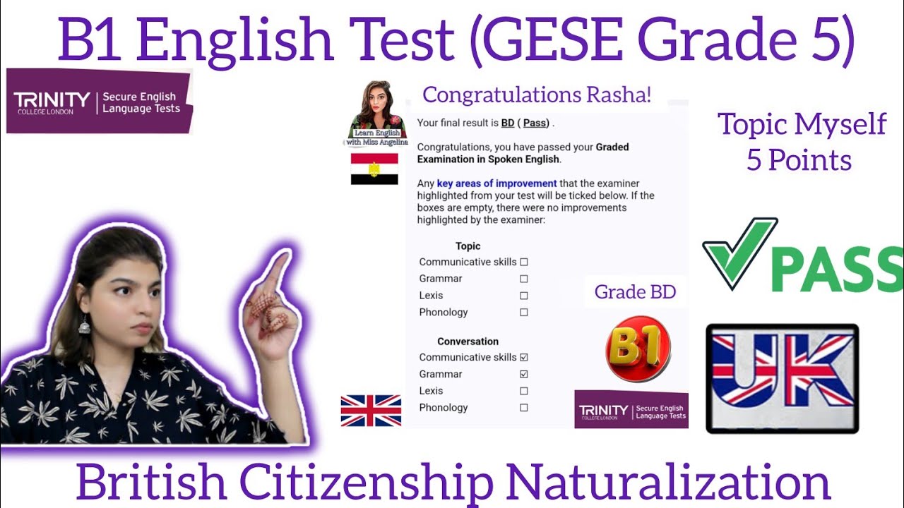 Full Test B1 English test (GESE Grade 5) | SELT British Citizenship ...