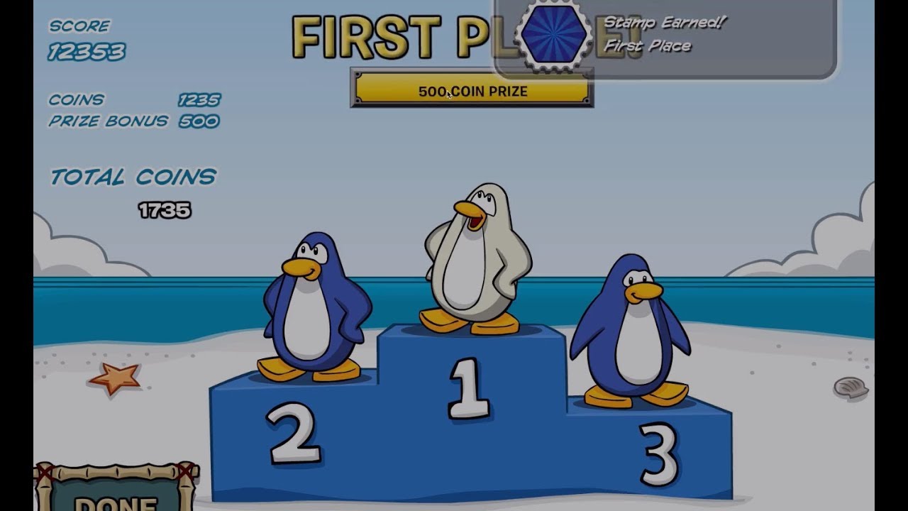 Club Penguin Online: First Place Stamp (Perfect Run) - YouTube