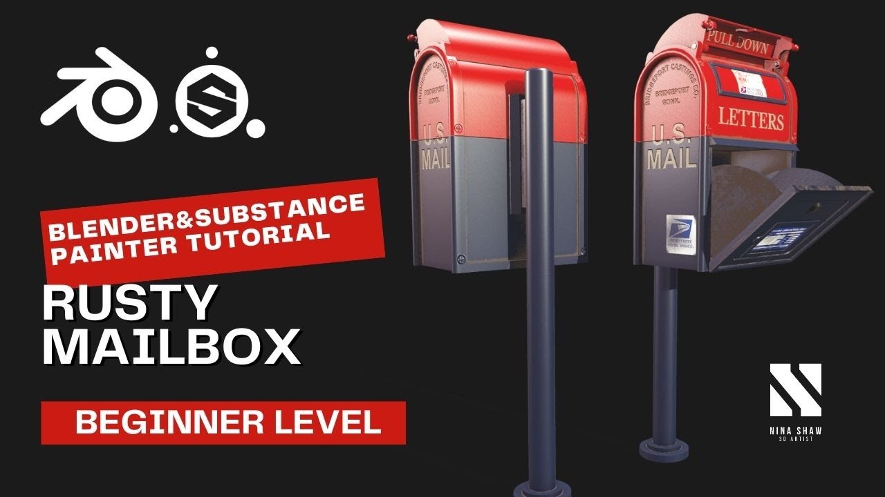 Game Asset Mailbox | Blender/SubstancePainter - YouTube
