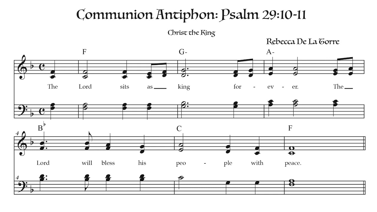 Christ the King: Communion Antiphon (Psalm 29:10-11) - Psalm 29:10-11 ...