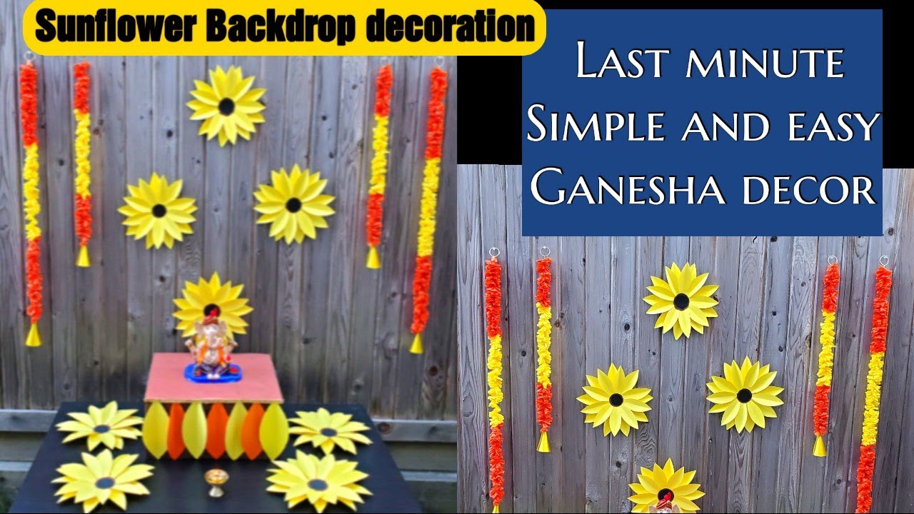Ganpati Decoration at Home 2023 | How to make stand for Ganpati ...