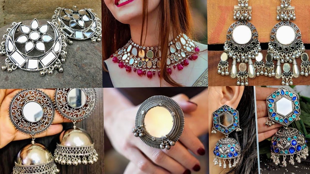 Stunning Mirror Afghani Jewelry Designs - YouTube