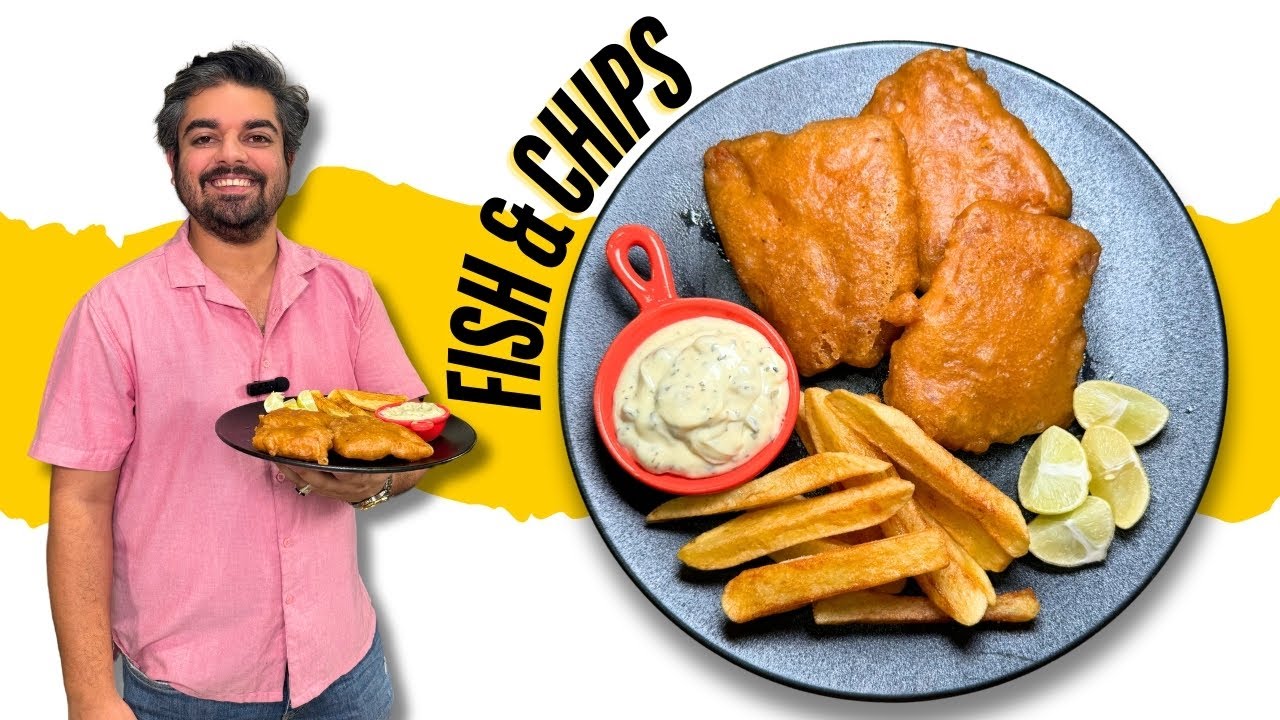 Crispy Homemade Classic Fish And Chips Recipe | Food With Saad Raja ...