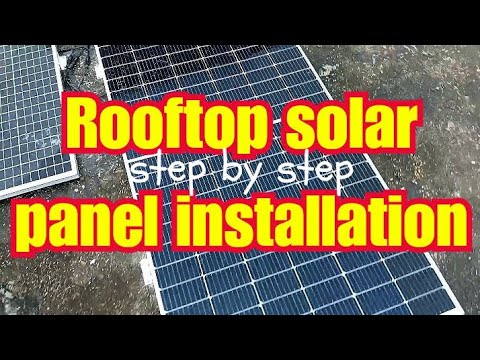 How to install solar panels on a flat concrete rooftop step by step ...