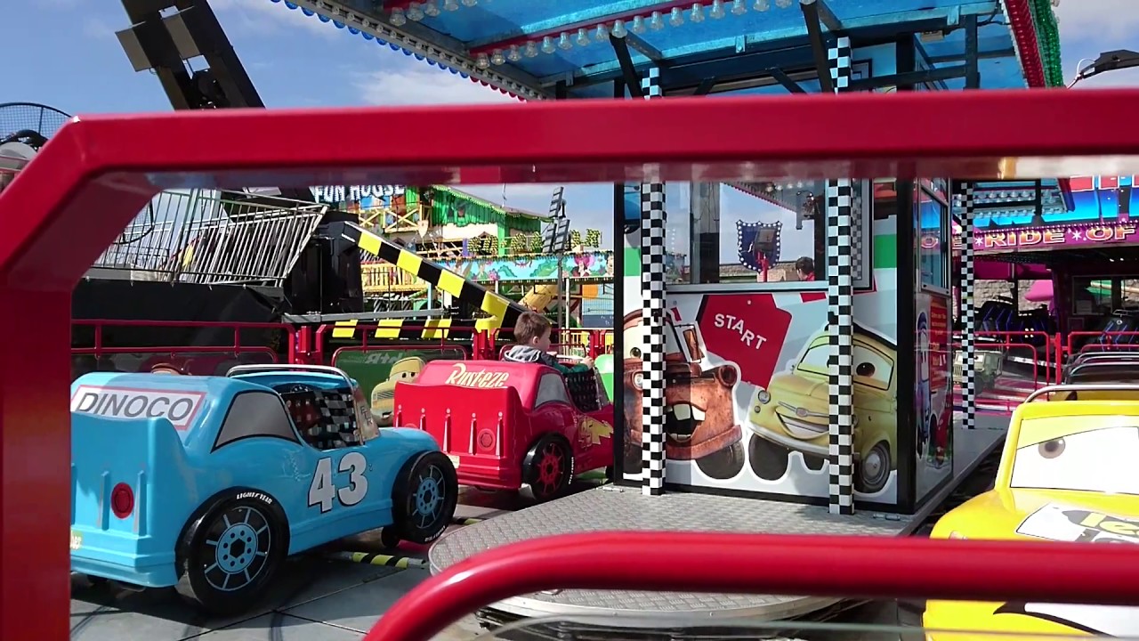 Race O Rama Cars Ride At Funland, Weston Super Mare, April 2017 - YouTube