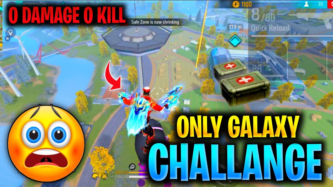 Only Galaxy Items Challange 😲 | 0 Damage Booyah 1 Vs 4 😨 - YouTube